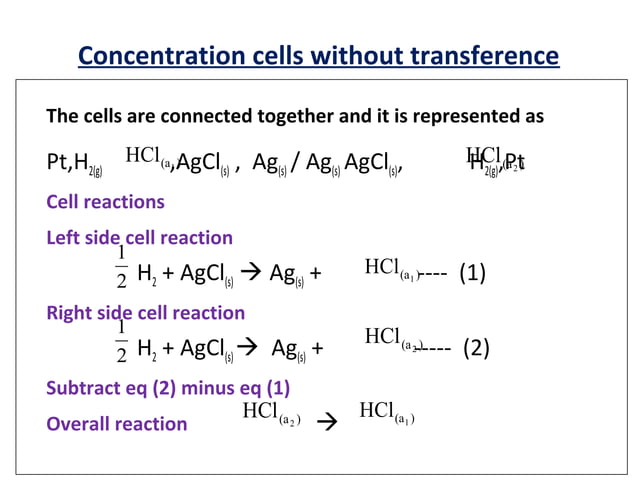 Concentration cells | PPT