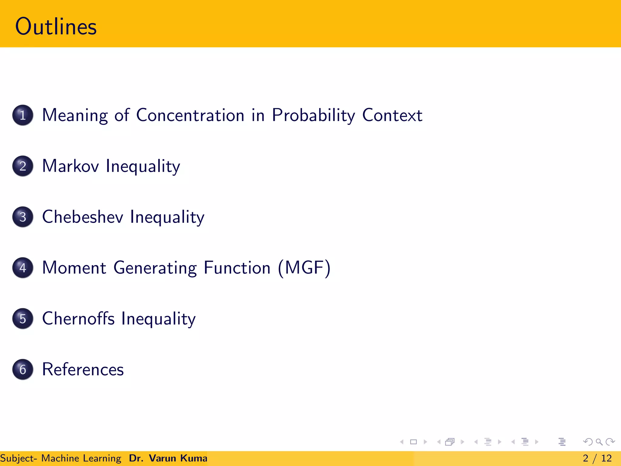Concentration inequality in Machine Learning | PPT