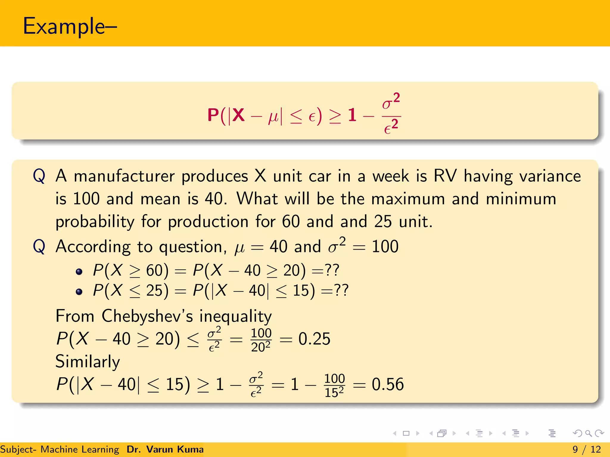 Concentration Inequality In Machine Learning Ppt