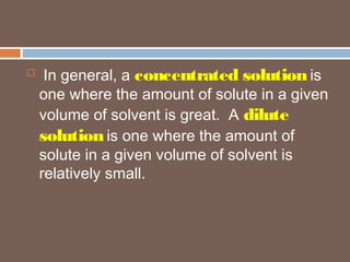 concentration of solution | PPT