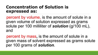 Concentration of Solution | PPTX