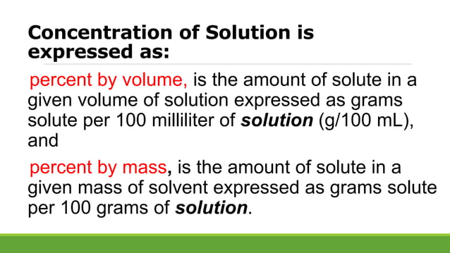 Concentration of Solution | PPTX