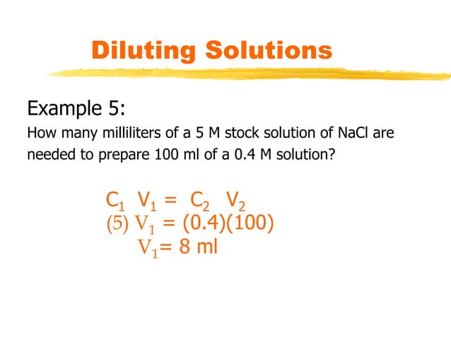 Concentration of Solutions.ppt | Chemistry | Science