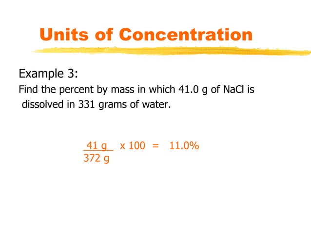Concentration of Solutions.ppt | Chemistry | Science