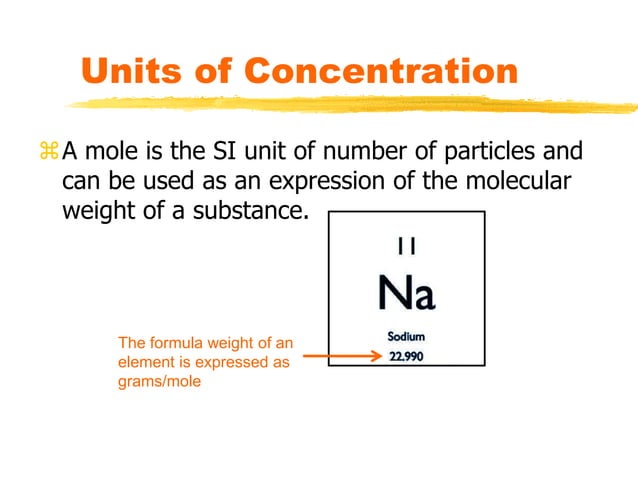 Concentration of Solutions.ppt | Chemistry | Science