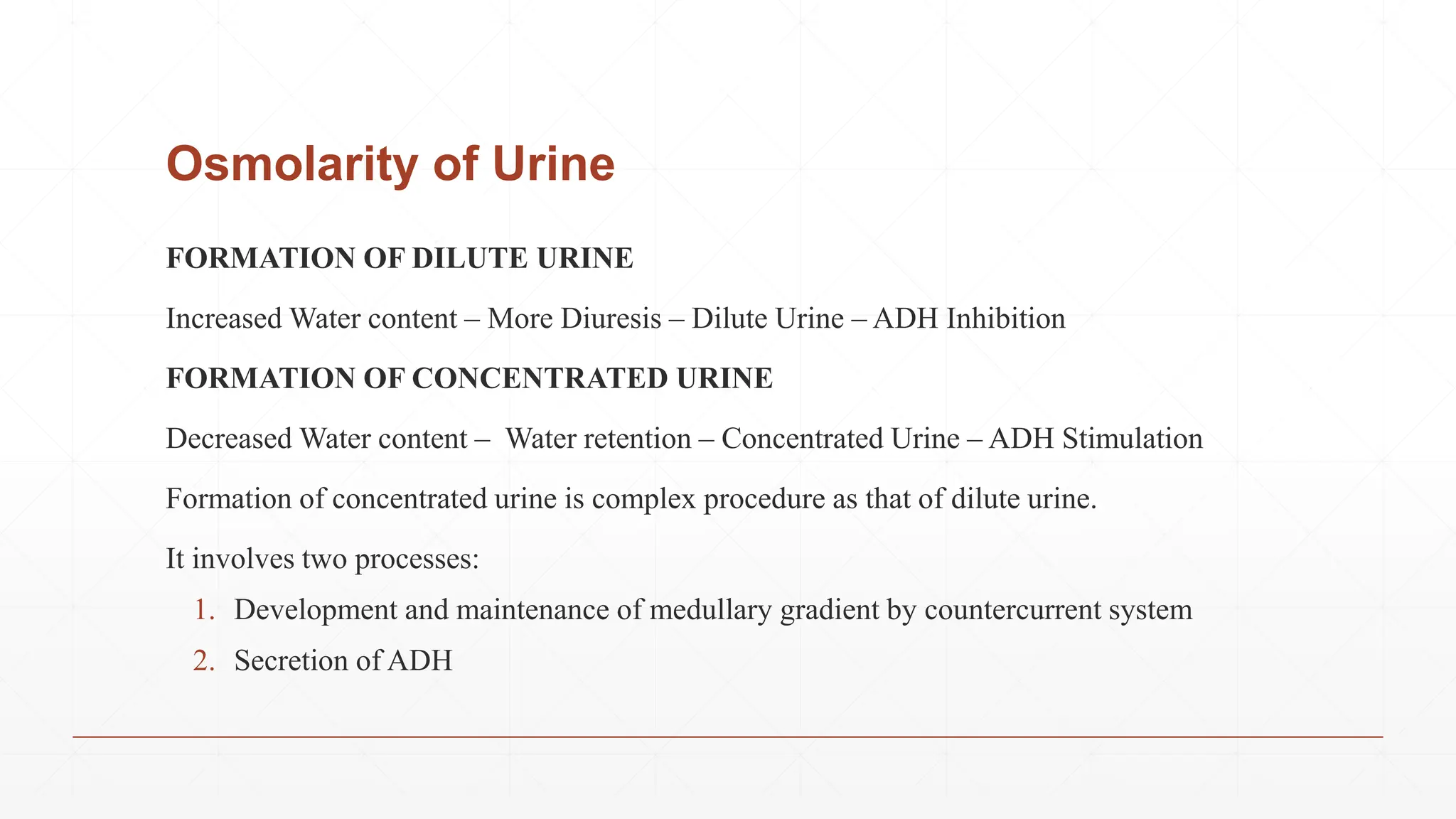 PHYSIOLOGY OF CONCENTRATION OF URINE.pptx