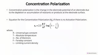 Concentration Polarization of electrochemical cell | PPTX
