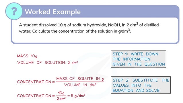 Calculating Chemistry concentration for high schooln | PPTX