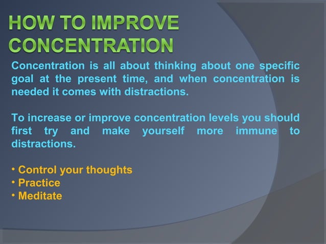 Concentration & Focus | PPT