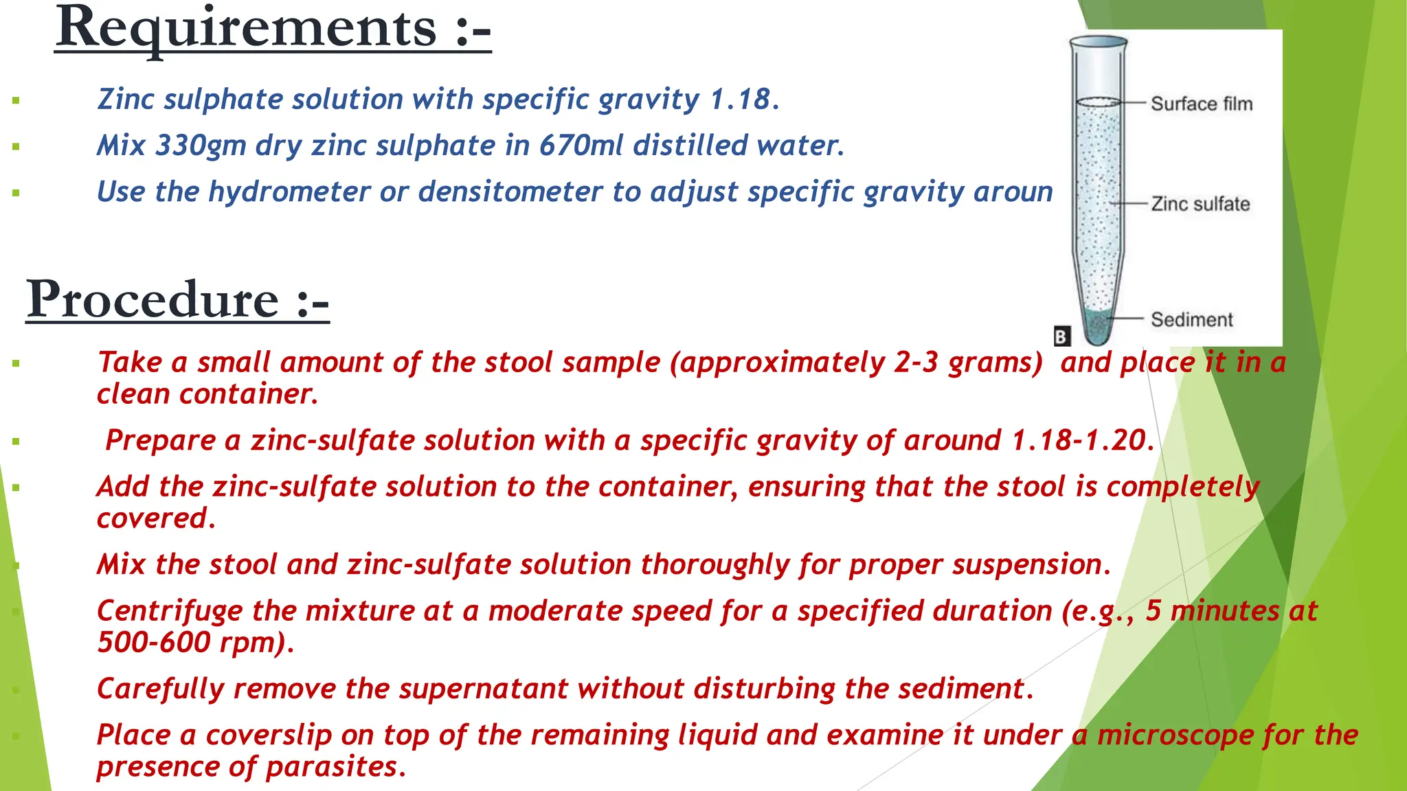 Concentration Techniques for stool examination .pptx