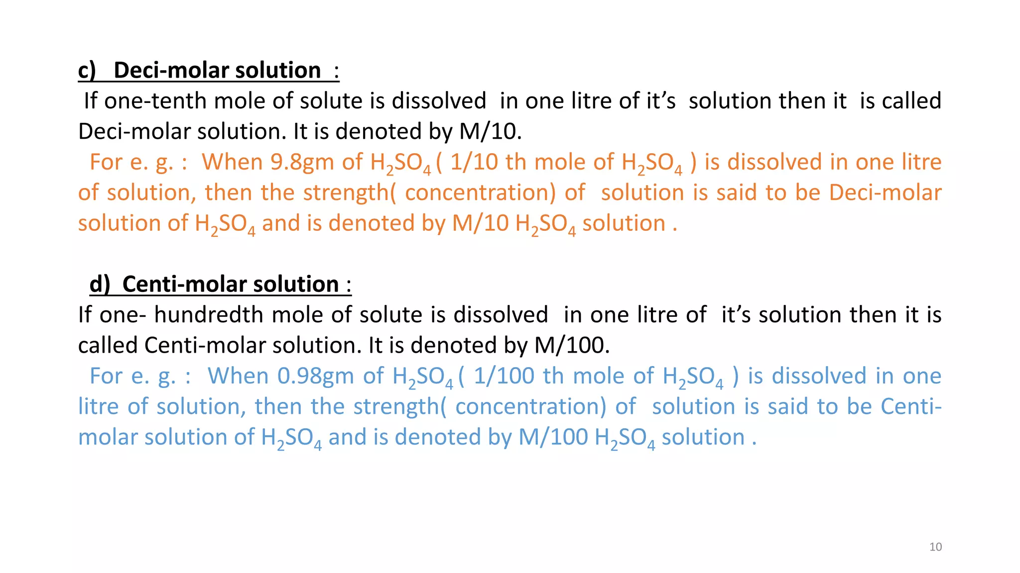 Concentration terms chemistry class 12 note | PDF
