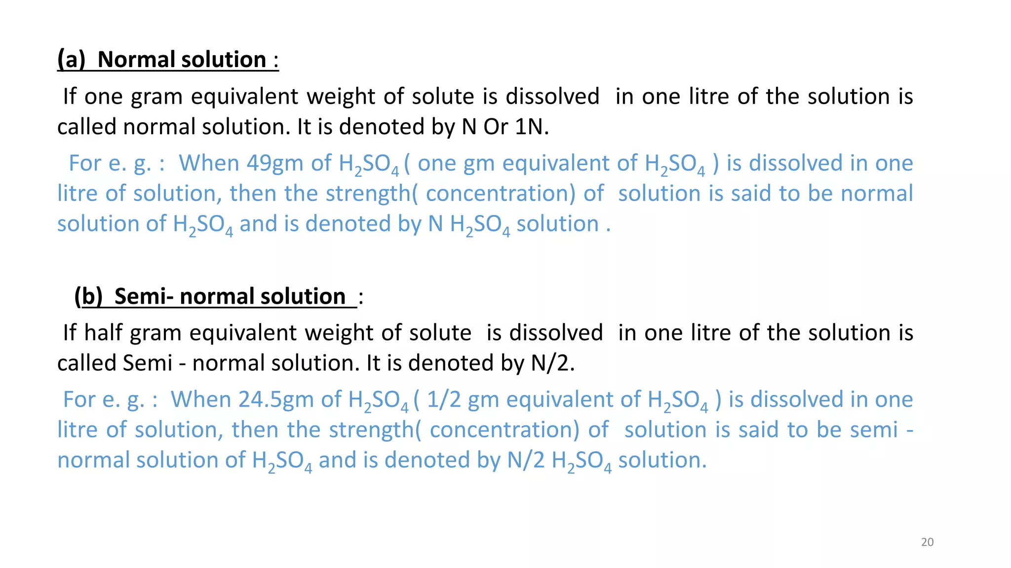 Concentration terms chemistry class 12 note | PDF