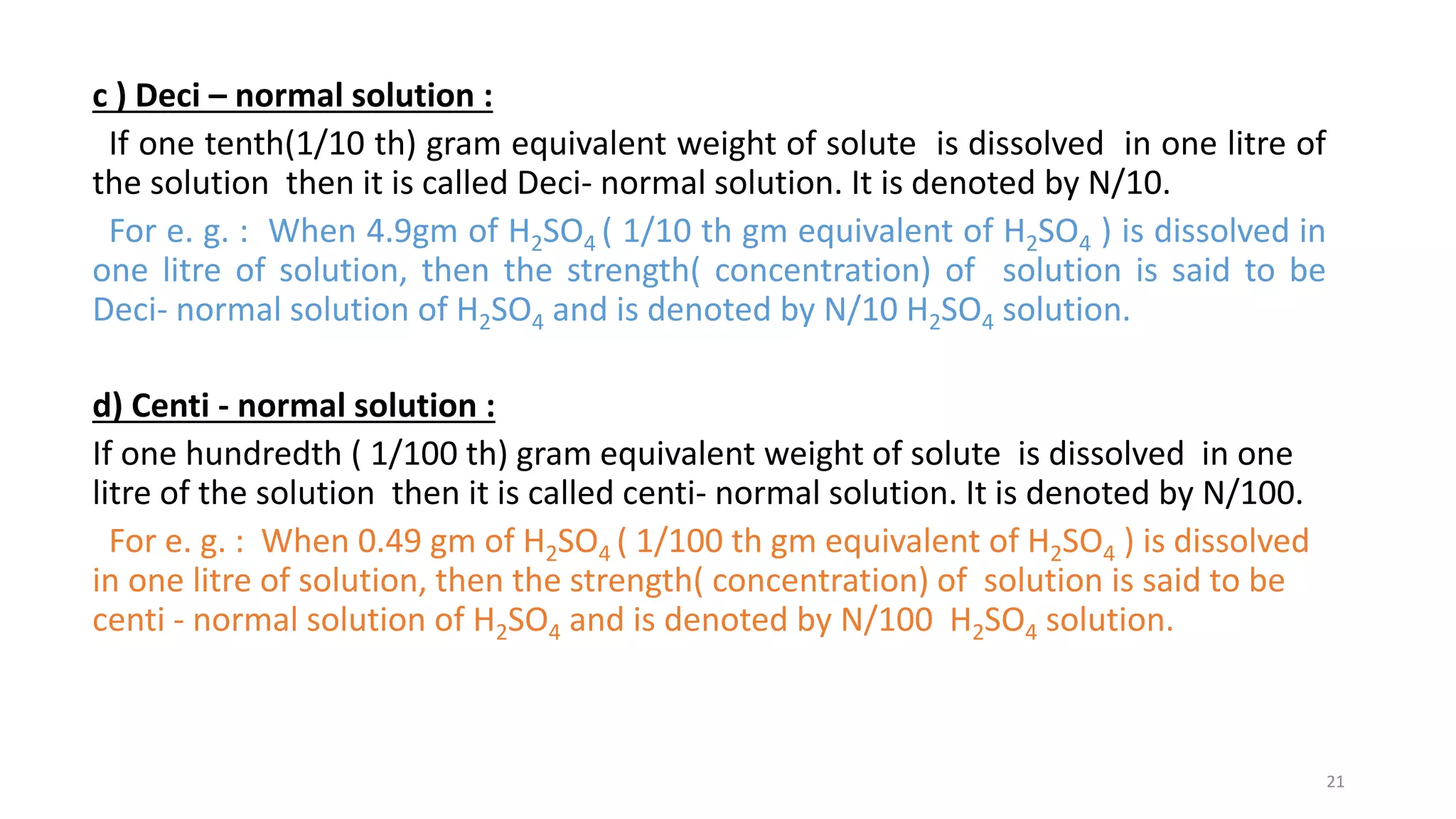 Concentration terms chemistry class 12 note | PDF