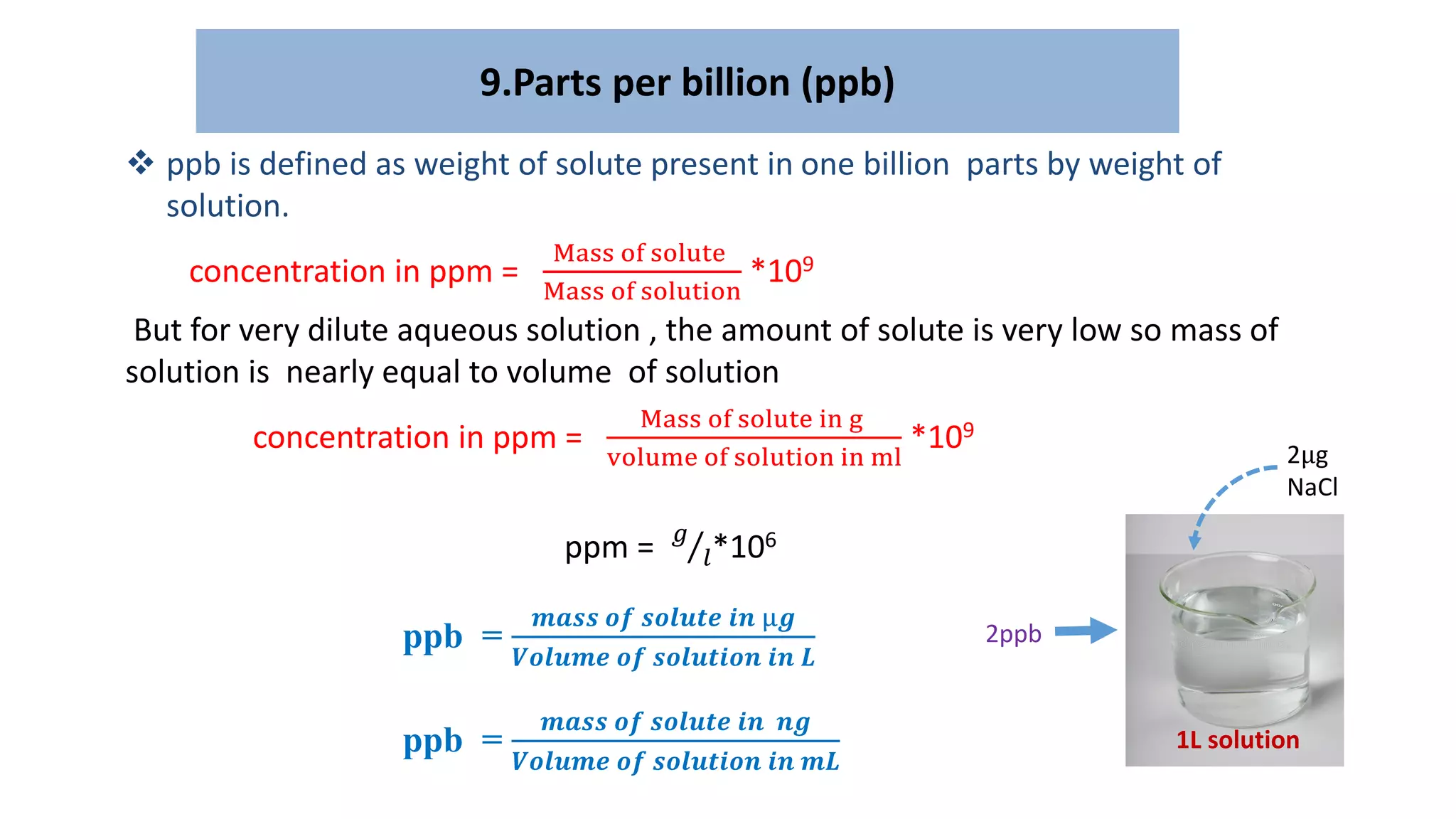 Concentration terms chemistry class 12 note | PDF