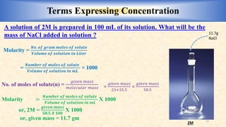 Concentration terms chemistry class 12 note | PDF
