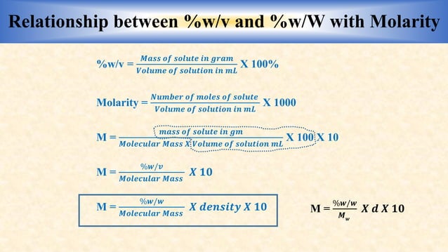 Concentration terms chemistry class 12 note | PDF | Chemistry | Science
