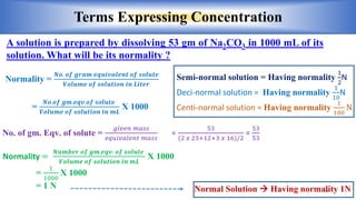 Concentration terms chemistry class 12 note | PDF