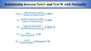 Concentration terms chemistry class 12 note | PDF