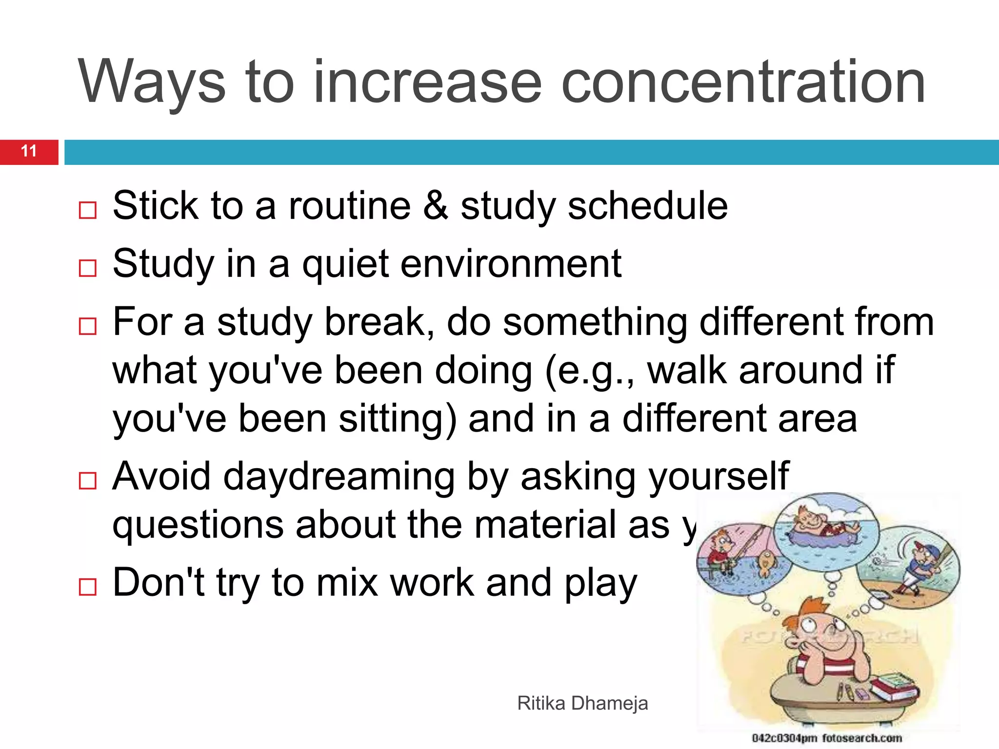 Concentration tips | PPTX
