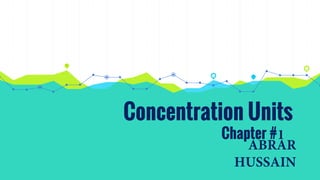 Concentration units | PDF | Chemistry | Science