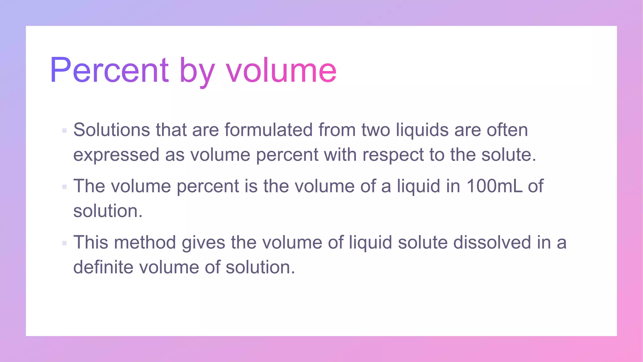 Concentration units and comparison of concentration units | PPTX
