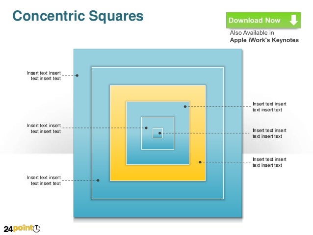 Concentric Squares Diagram PPT
