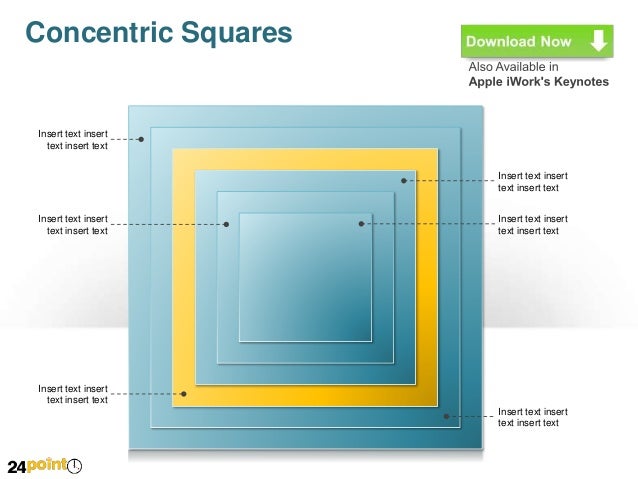 Concentric Squares Diagram PPT