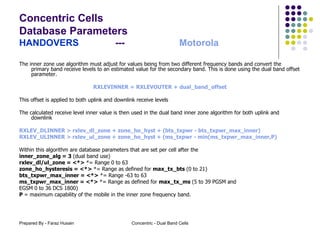 Concentric & Dual Band Cells | PDF