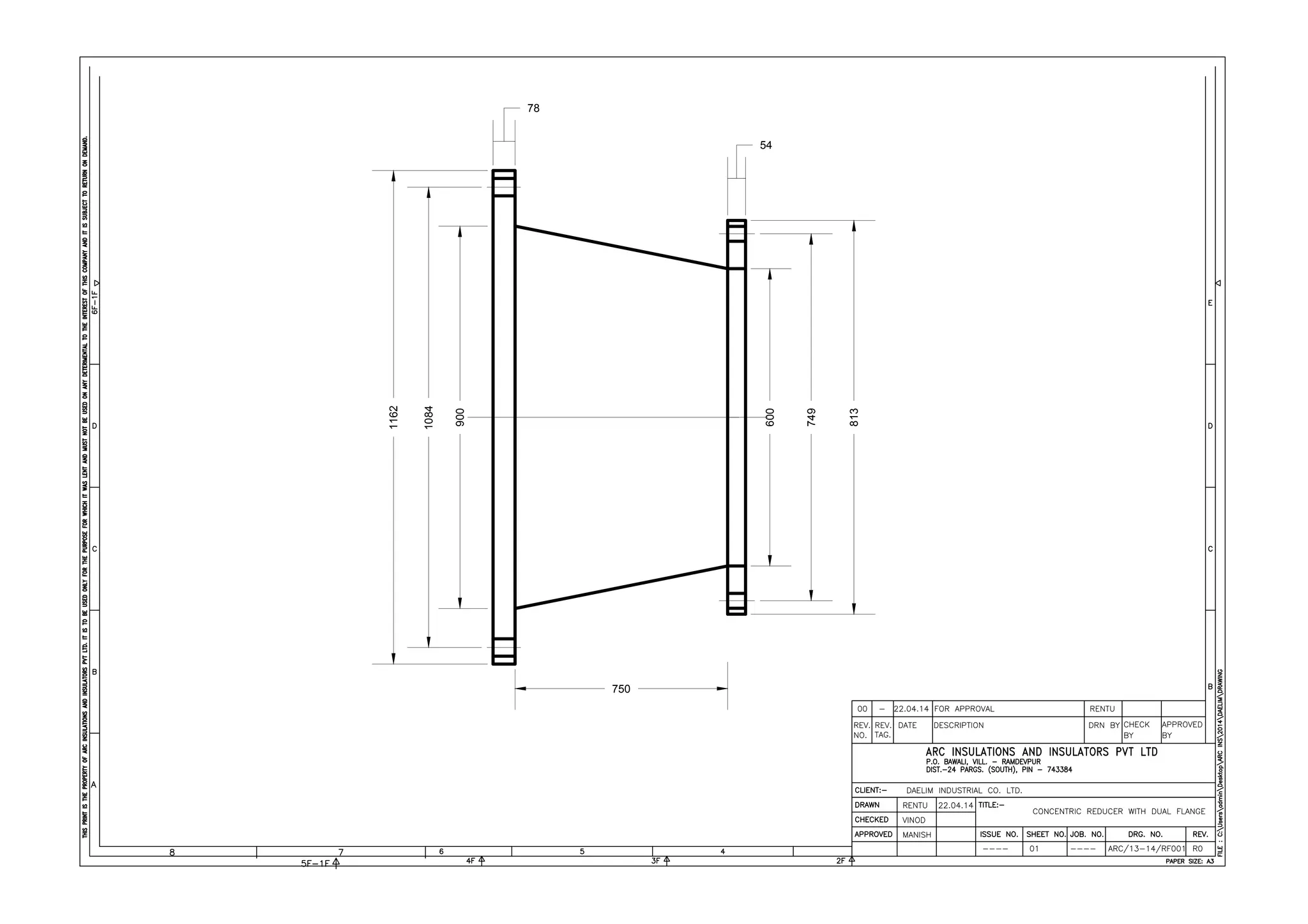 Concentric reducer with dual flange | PDF