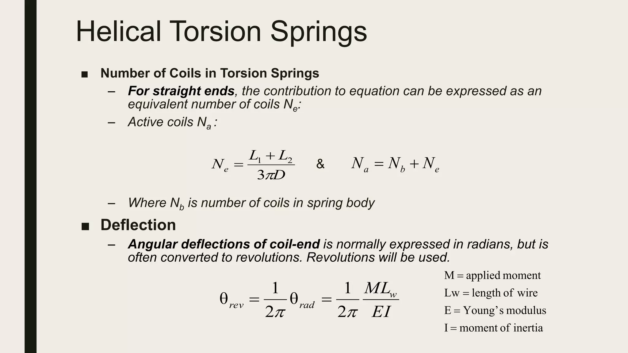 Concentric springs, surge phenomenon in spring, helical torsion, spiral ...