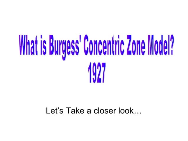 Concentric zone model | PPT | Land and Farms | Real Estate