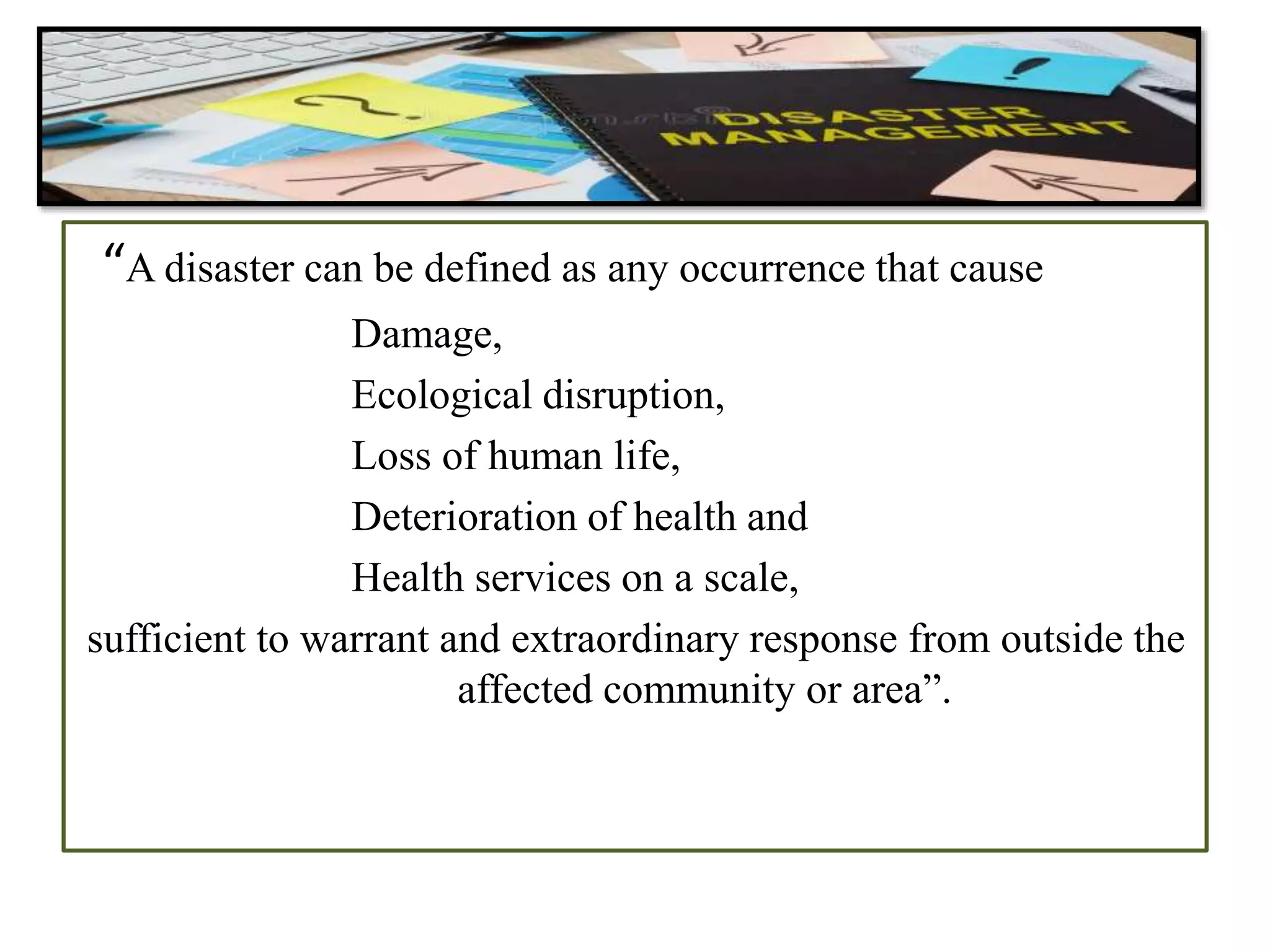 Concepts of disaster managemennt | PPTX