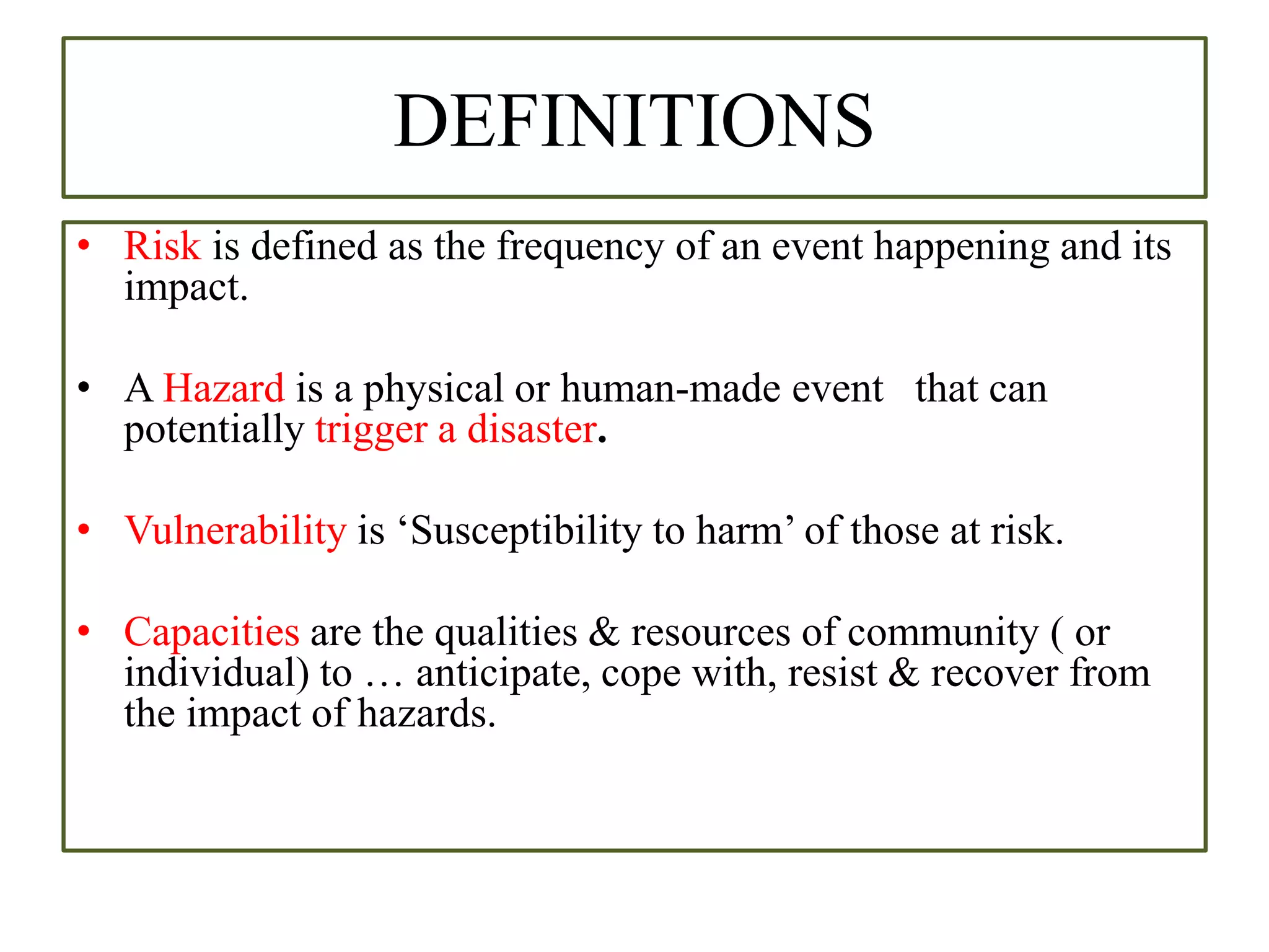 Concepts of disaster managemennt | PPTX