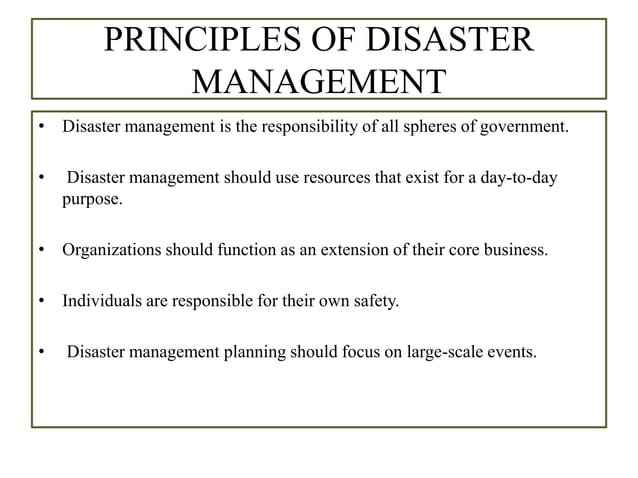 Concepts of disaster management | PPTX