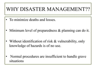 Concepts of disaster management | PPTX