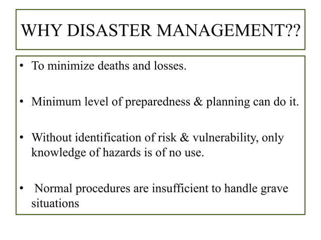 Concepts of disaster management | PPTX