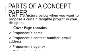 A ppt about CONCEPT paper lesson in English for Academic and ...