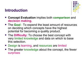 Concept Evaluation And Selection | PPT