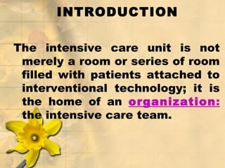 Concept Of Critical Care | PPT