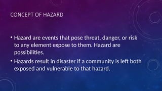 Basic Concepts of Hazards and How Can it Affect Citizens | PPTX