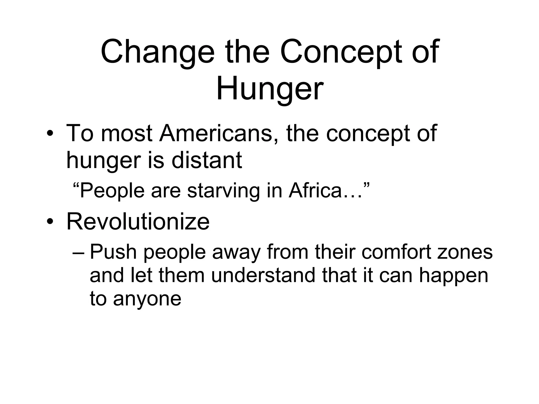 Concept of Hunger | PPT