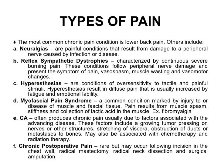 Concept Of Pain