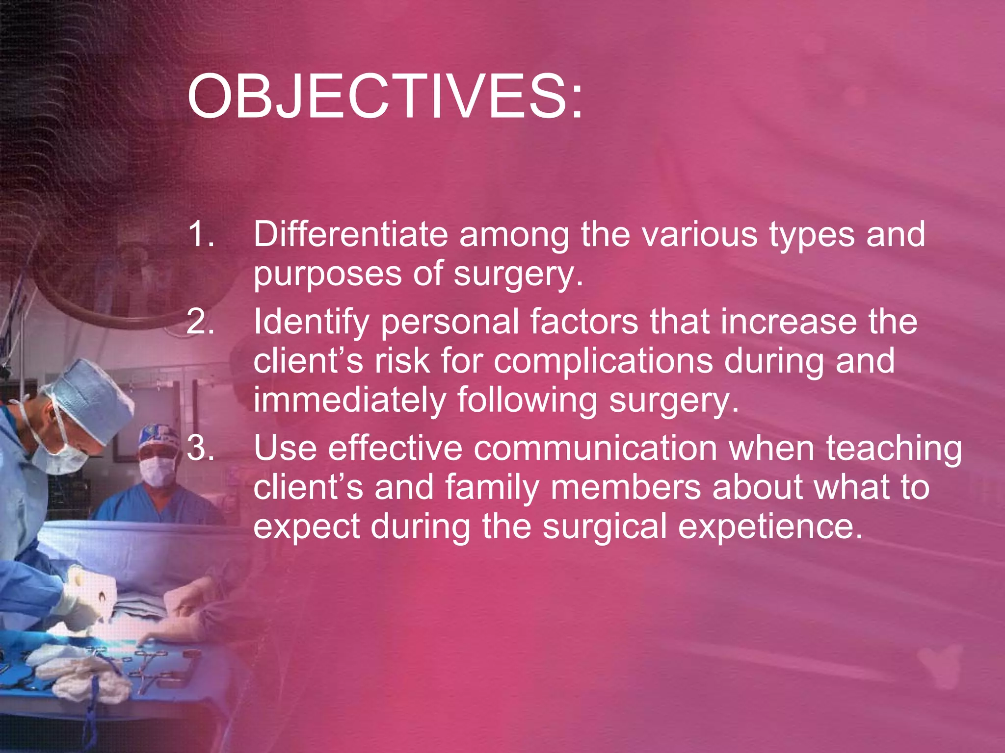 Concept On Surgery Pre Op | PPT