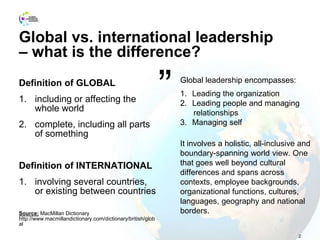 What is global leadership | PPTX