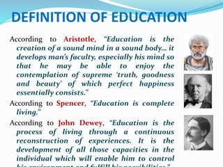 Concept of Education | PPTX