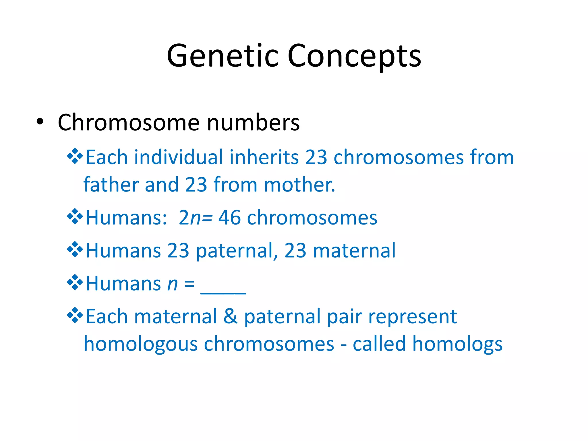 Concept and basics of genetics | PPTX