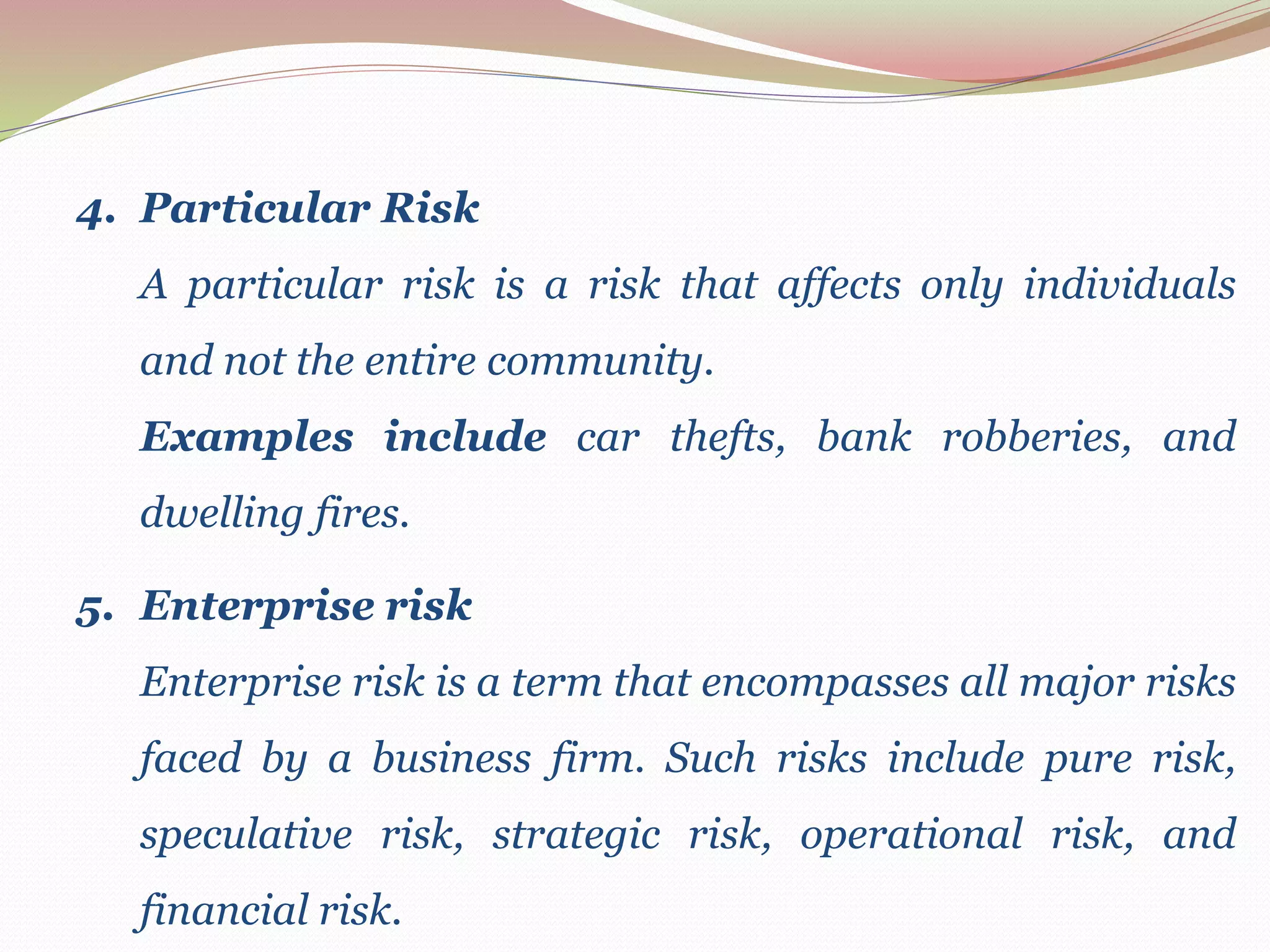Concept and categories of risk | PPTX | Business | Business and Finance
