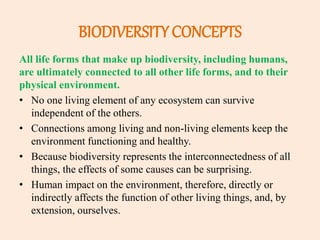 Concept and characteristics of biodiversity | PPTX