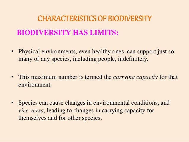Concept and characteristics of biodiversity