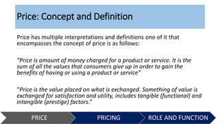 Concept and definition of pricing | PPTX